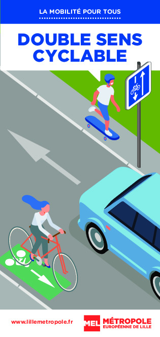 Double sens cyclable | Métropole européenne de Lille