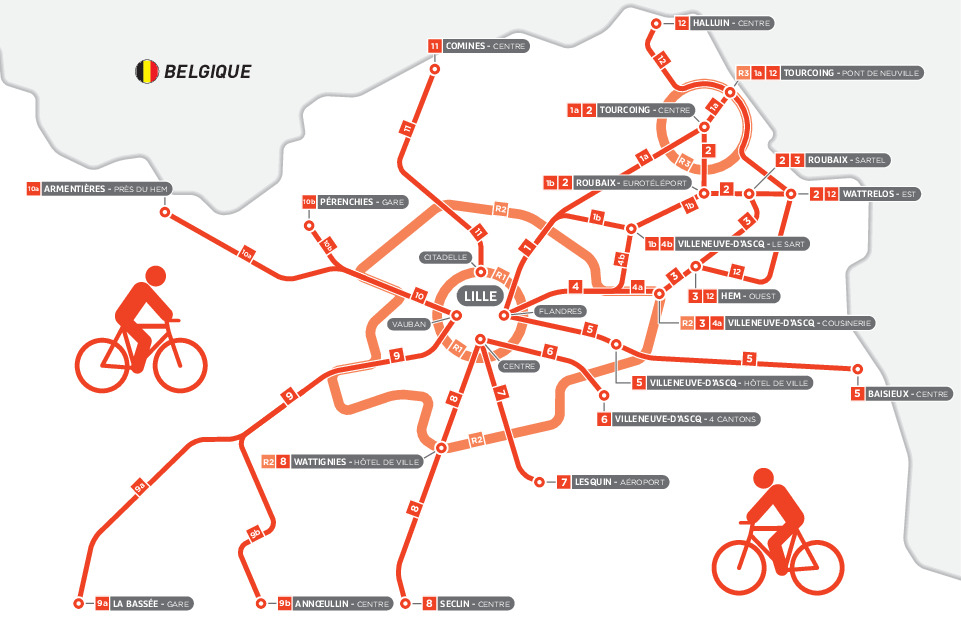 Cartographie Réseau Vélo Plus | Métropole européenne de Lille